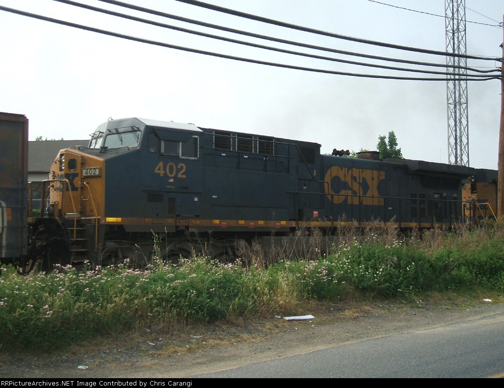 CSX 402 trails on Q410